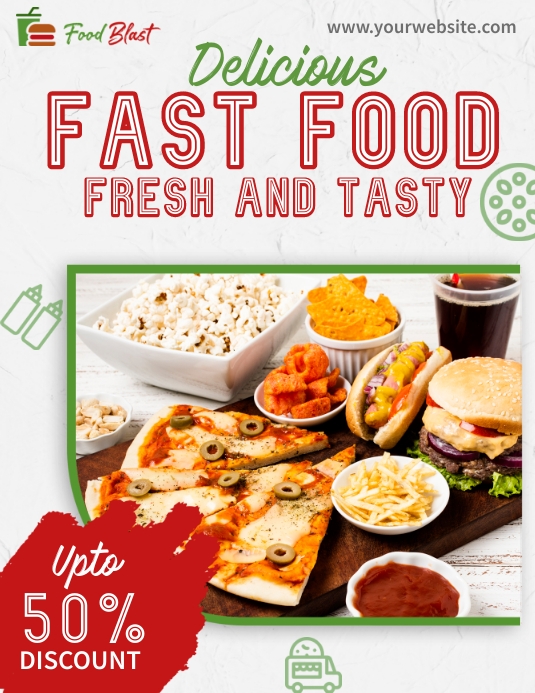 Fast Food Menu Template | PosterMyWall