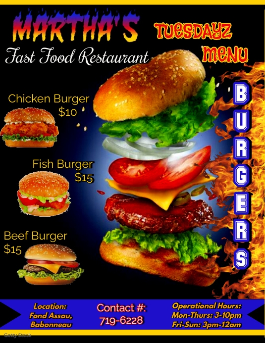 Fast Food Menu Flyer Template | PosterMyWall