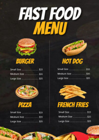 Fast Food Menu Ads Template | PosterMyWall