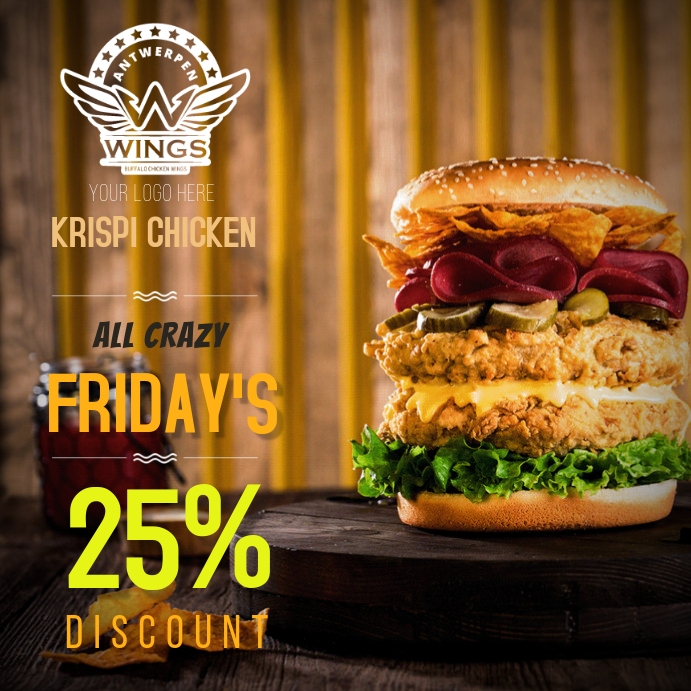 Fast Food Menu Instagram Template | PosterMyWall