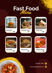 fast food menu template | PosterMyWall