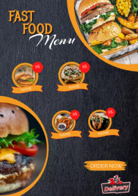 fast food menu template | PosterMyWall
