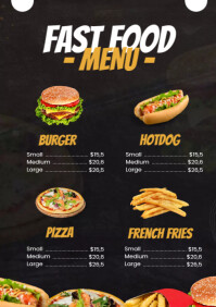 Menu A3 Template | PosterMyWall