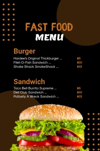 Fast Food A5 Template | PosterMyWall