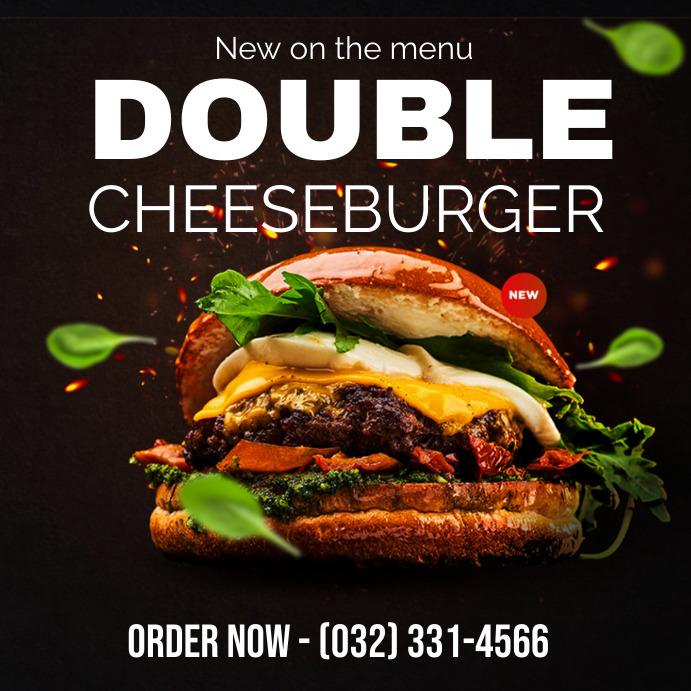 Fast Food Restaurant Instagram Image Template | PosterMyWall