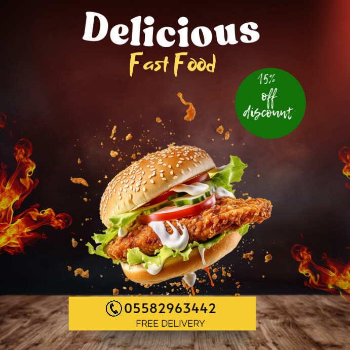 Modèle Fast food restaurants | PosterMyWall