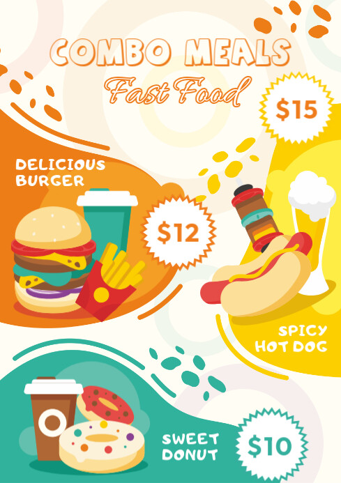 fast food template | PosterMyWall