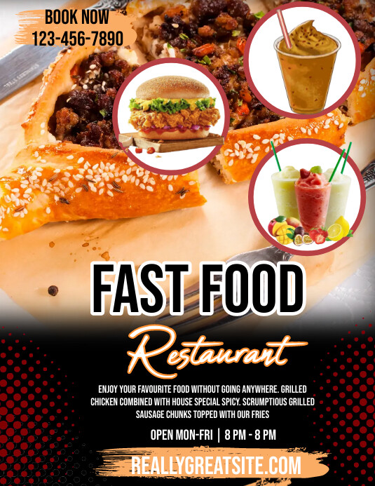 Fast food template | PosterMyWall