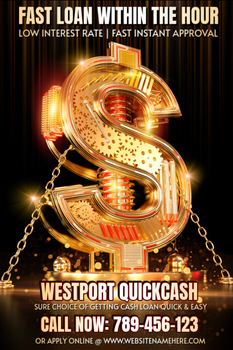 Plantilla de Fast Loan Quick Cash Ad Flyer | PosterMyWall