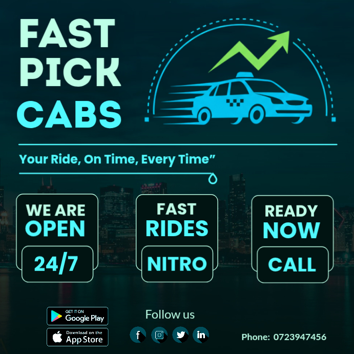 Plantilla de FAST PICK CABS | PosterMyWall
