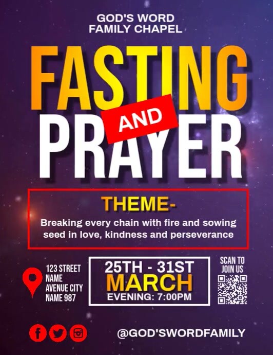 Copy of Fasting And Prayer Ads | PosterMyWall