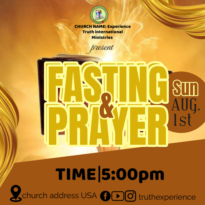 Plantilla de Fasting and prayer church program flyer desig | PosterMyWall