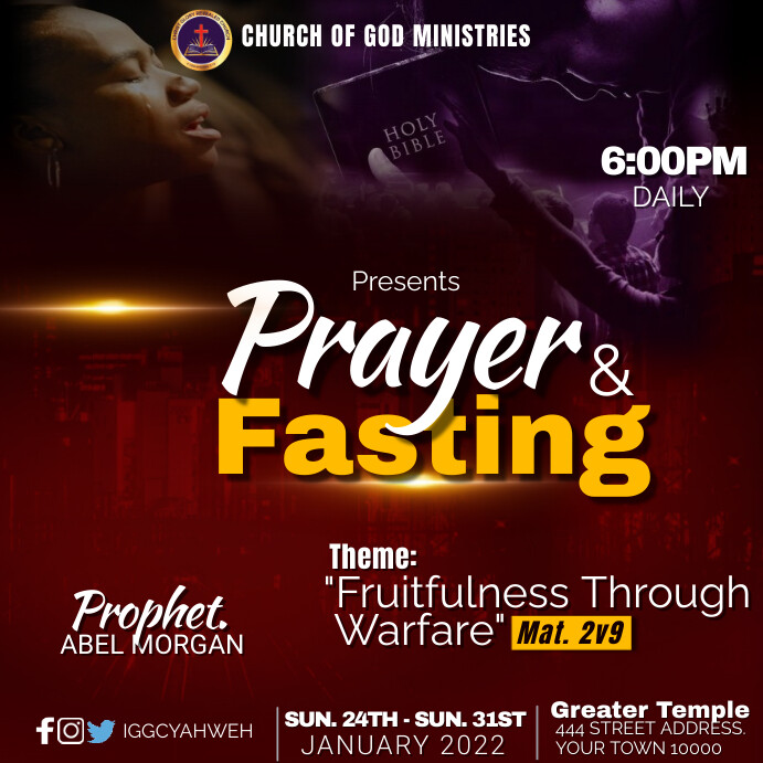 Fasting and prayer Template | PosterMyWall