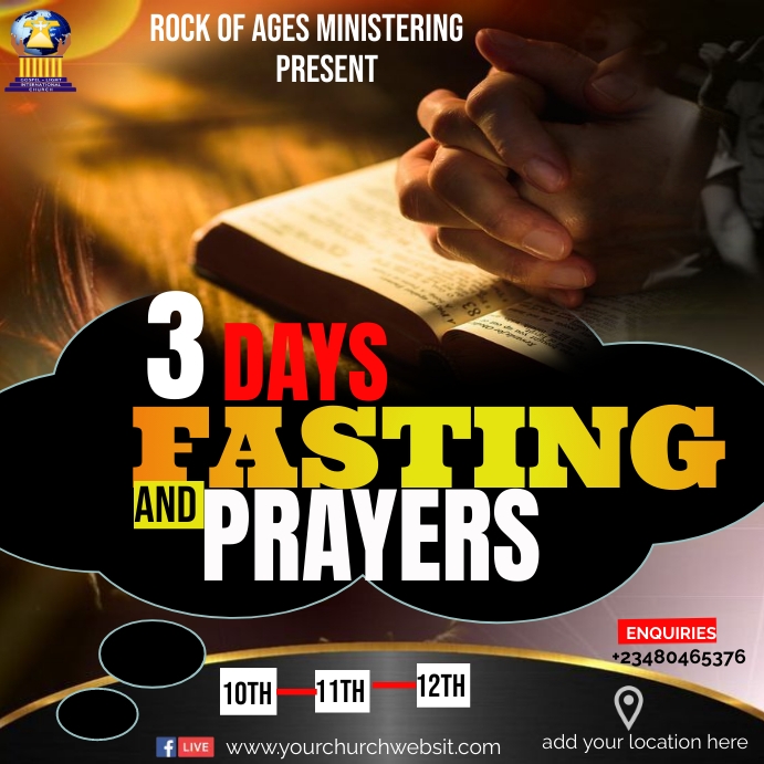 fasting and prayer Template | PosterMyWall
