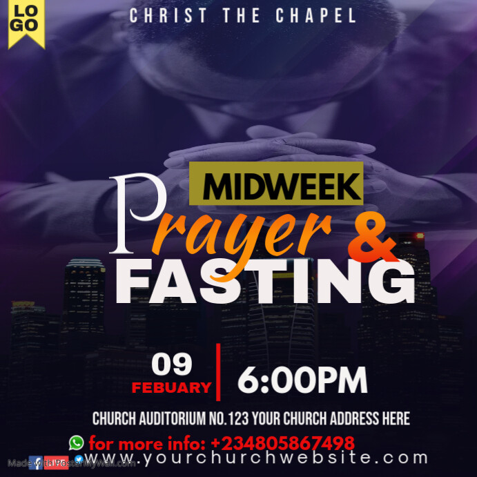 FASTING AND PRAYER Template | PosterMyWall