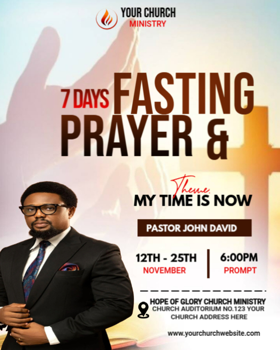 FASTING AND PRAYER FLYER Template | PosterMyWall