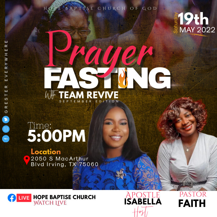 fasting and prayer flyer Template | PosterMyWall