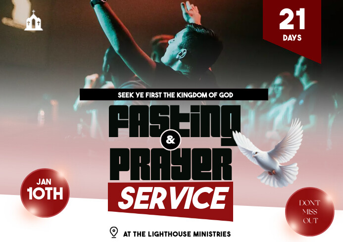 fasting and prayer flyer Template | PosterMyWall