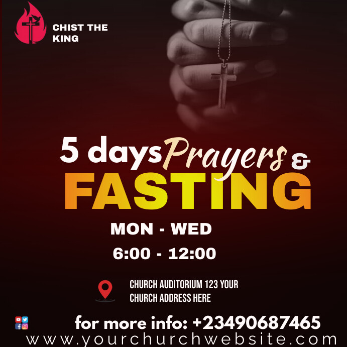 fasting and prayer flyer TEMPLATE (1) | PosterMyWall