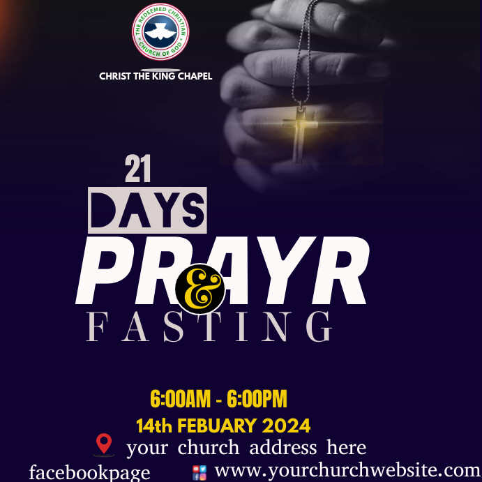fasting and prayer flyer TEMPLATE (3) | PosterMyWall
