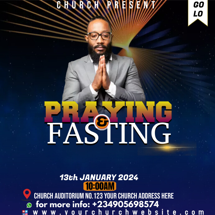 fasting and prayer flyer TEMPLATE (3) | PosterMyWall