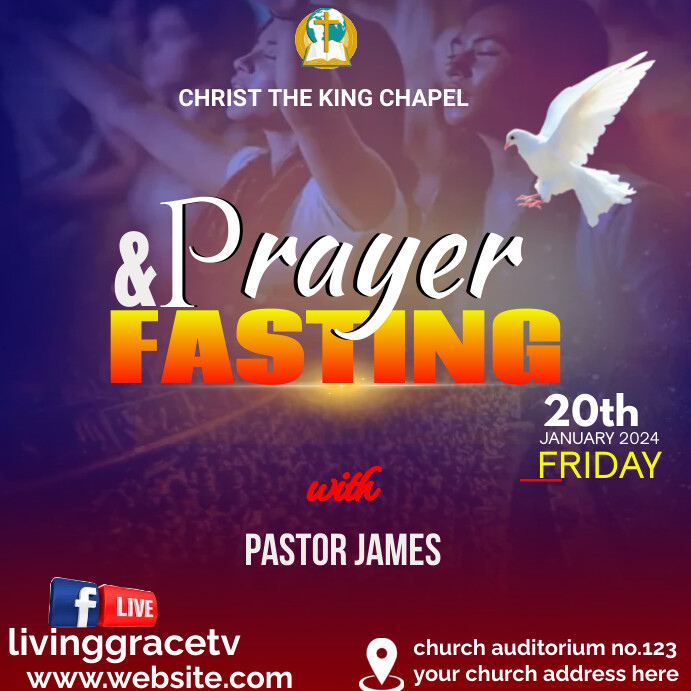 fasting and prayer flyer TEMPLATE (3) | PosterMyWall