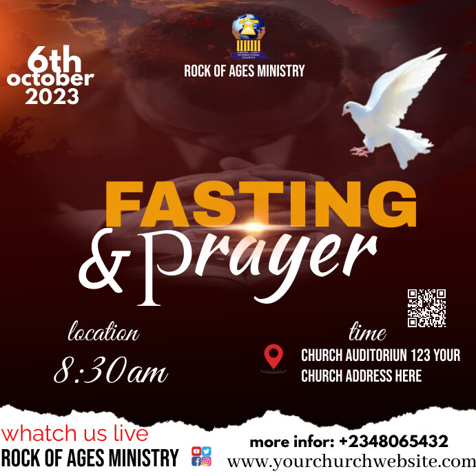 fasting and prayer flyer TEMPLATE (8) | PosterMyWall