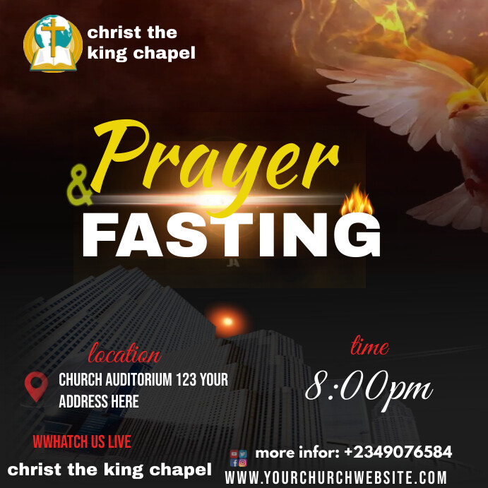 fasting and prayer flyer TEMPLATE (8) | PosterMyWall