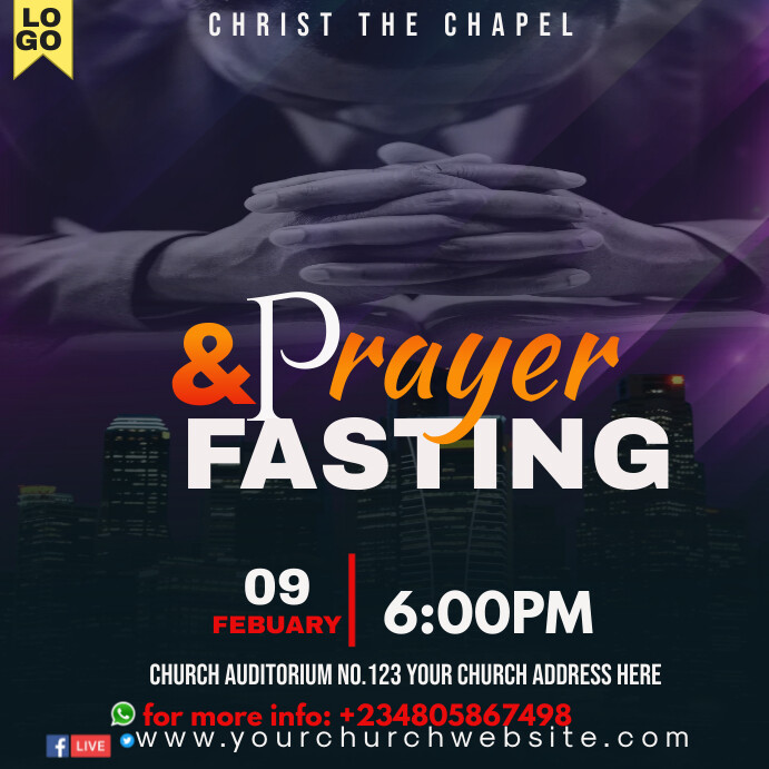 fasting and prayer flyer TEMPLATE | PosterMyWall