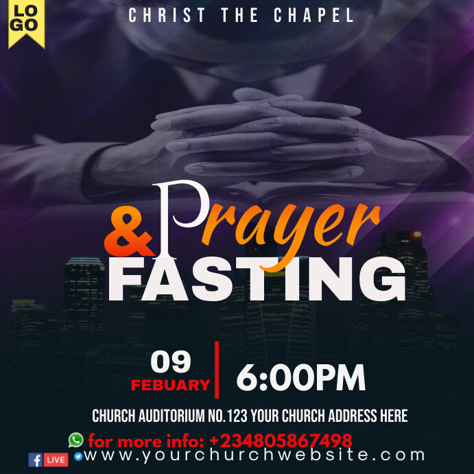 fasting and prayer flyer TEMPLATE | PosterMyWall