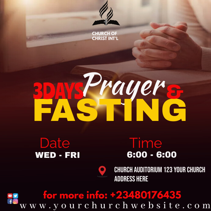 fasting and prayer flyer TEMPLATE | PosterMyWall