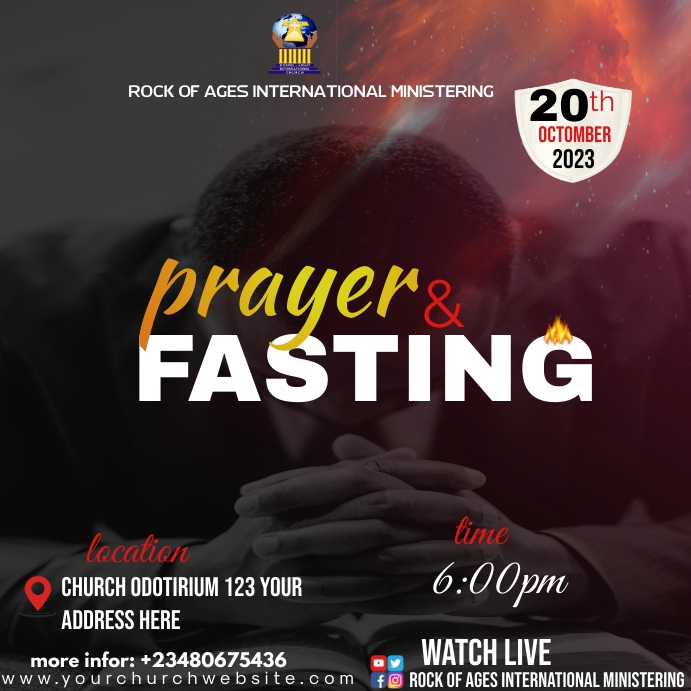 fasting and prayer flyer TEMPLATE | PosterMyWall