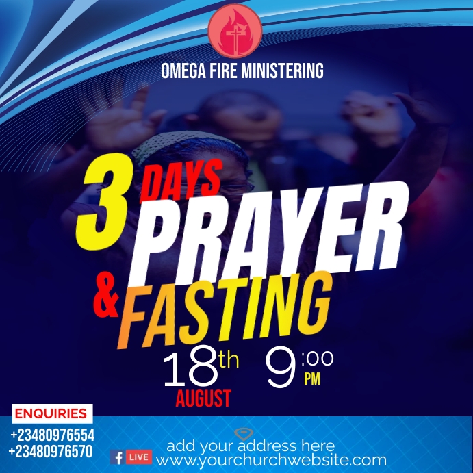 fasting and prayer flyer TEMPLATE | PosterMyWall