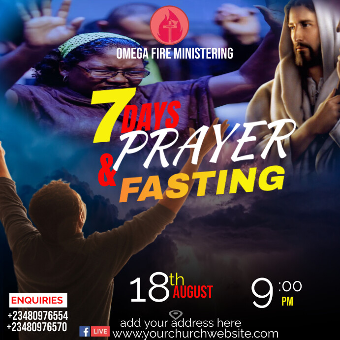 fasting and prayer flyer TEMPLATE | PosterMyWall