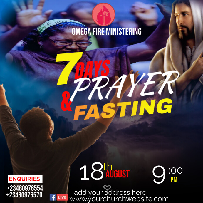 fasting and prayer flyer TEMPLATE | PosterMyWall