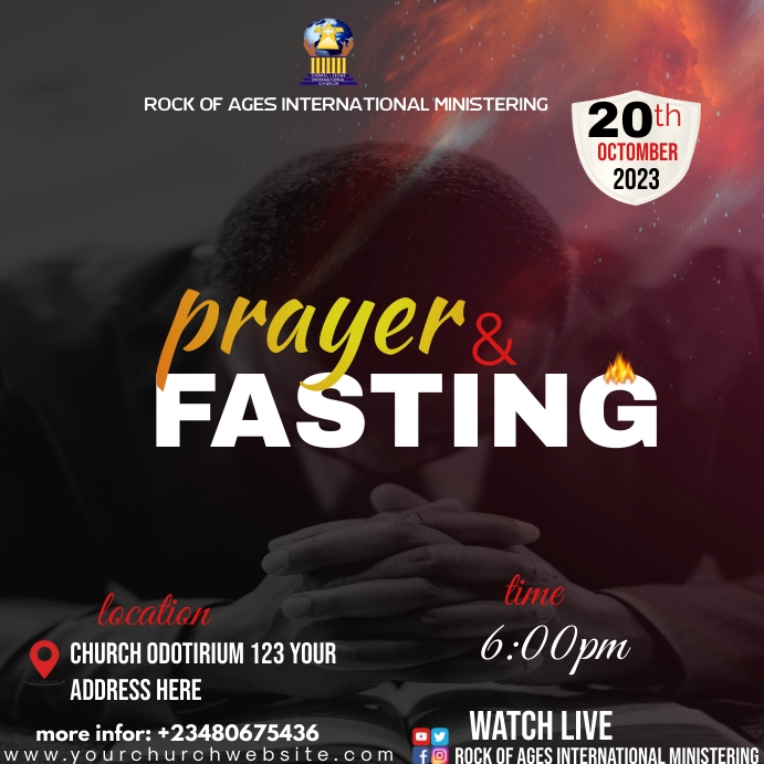 fasting and prayer flyer TEMPLATE | PosterMyWall