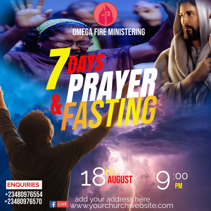 fasting and prayer flyer TEMPLATE | PosterMyWall