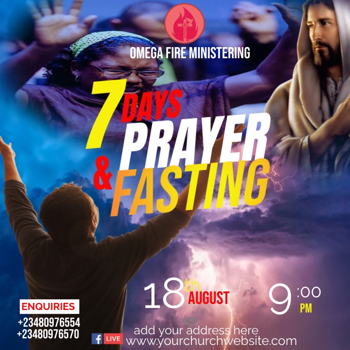 fasting and prayer flyer TEMPLATE | PosterMyWall