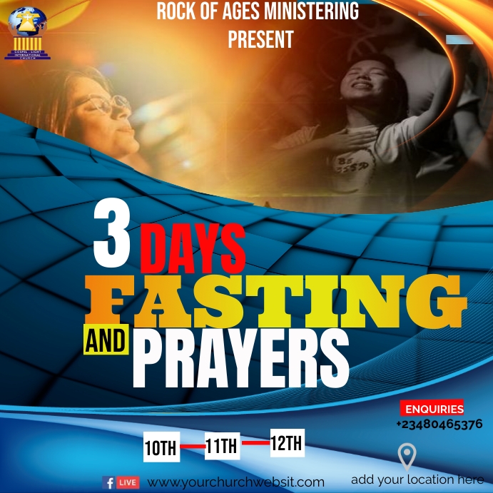 fasting and prayer flyer TEMPLATE | PosterMyWall