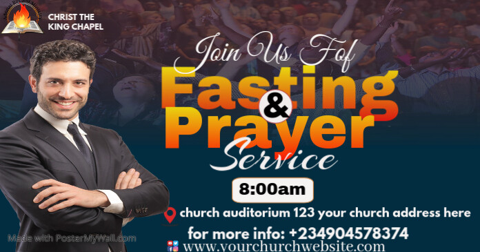 FASTING AND PRAYER SERVICE Template | PosterMyWall