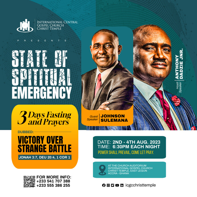 Fasting and Prayers Church Flyer Template | PosterMyWall