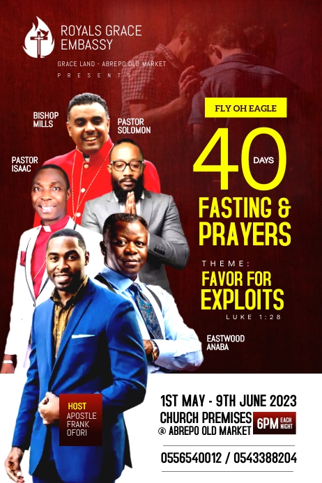 Fasting and Prayers Church Flyer Template | PosterMyWall