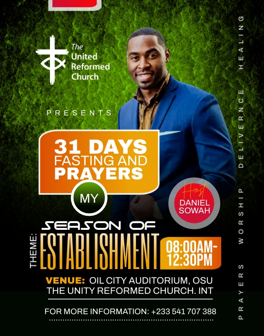 Plantilla de Fasting and Prayers Church Flyer Template | PosterMyWall