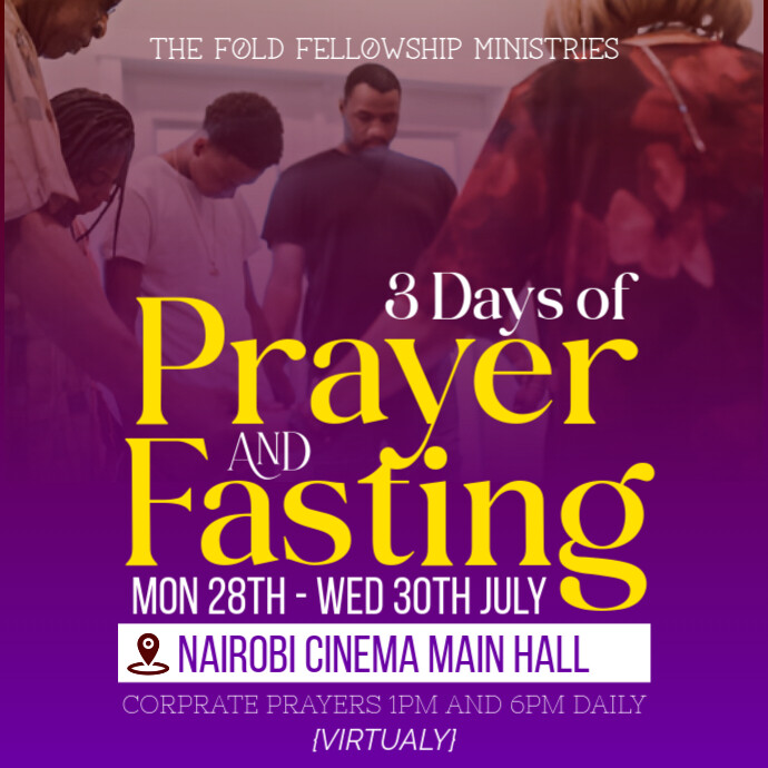 FASTING AND PRAYERS FLYER Template | PosterMyWall