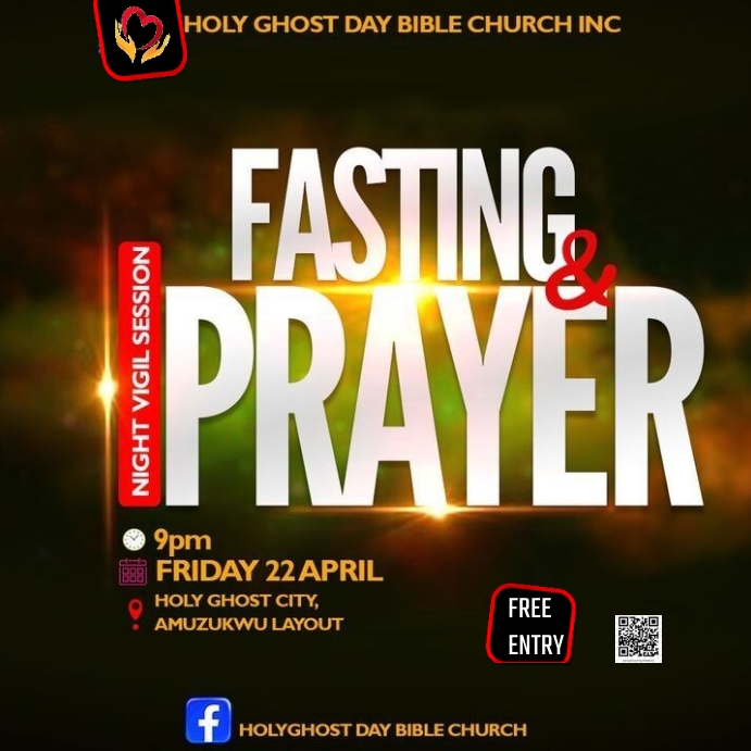 FASTING PRAYER CHURCH Template | PosterMyWall