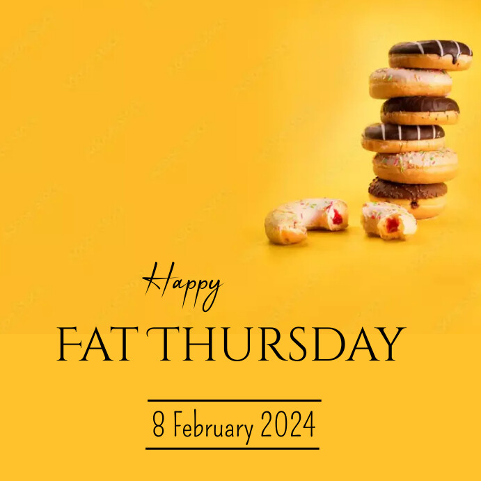 Fat Thursday Instagram post Template | PosterMyWall