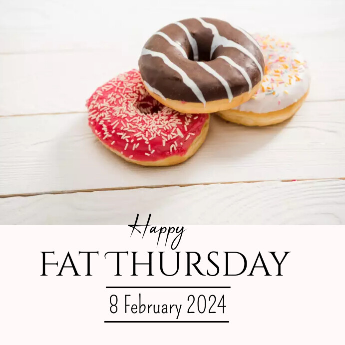 Fat Thursday Instagram post Template | PosterMyWall