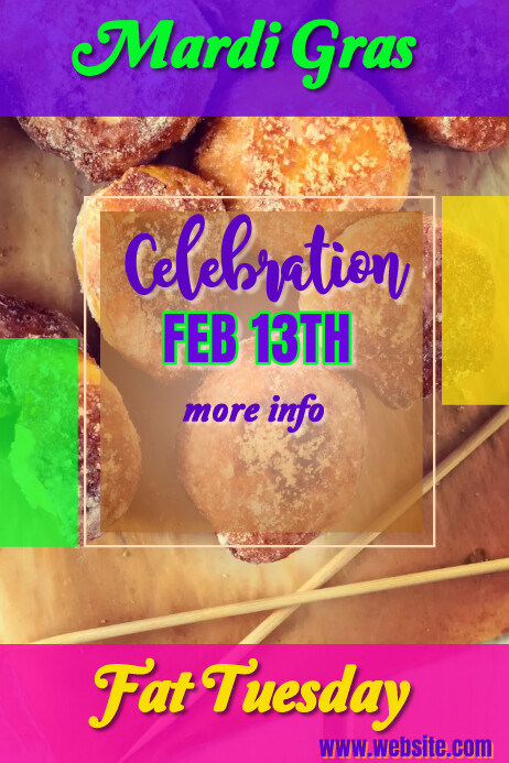 Fat Tuesday Poster Template | PosterMyWall