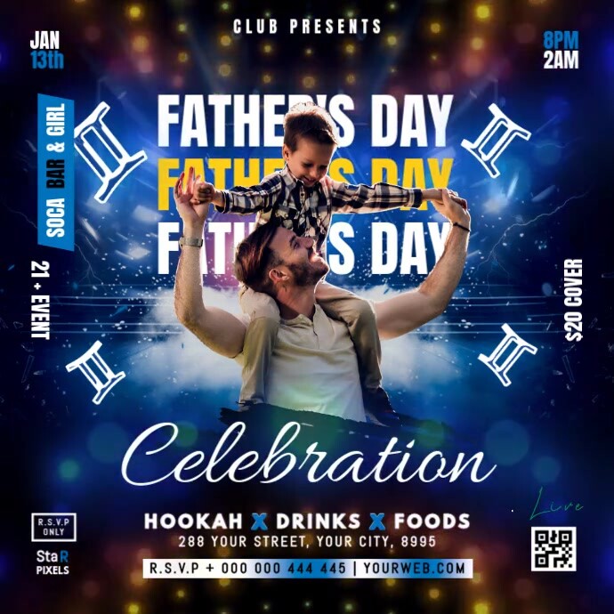 Father's day celebration Template | PosterMyWall