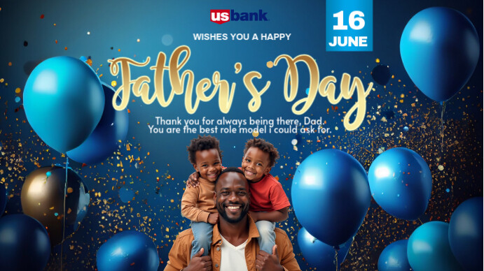 Шаблон Father's Day Celebration Presentation (16:9) | PosterMyWall